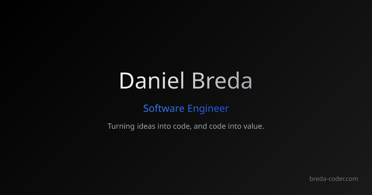 Daniel Breda - Software Engineer | Full Stack Developer
